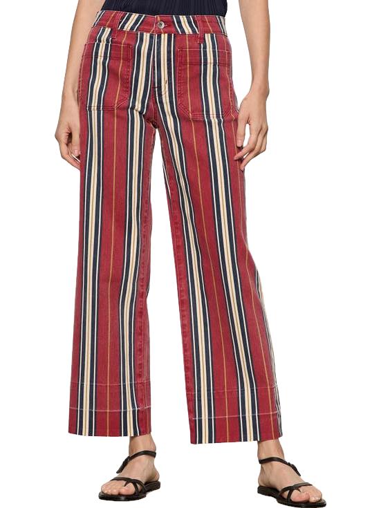 SANCTUARY Sanctuary Mariner Wide Leg Stripe Ankle Pants